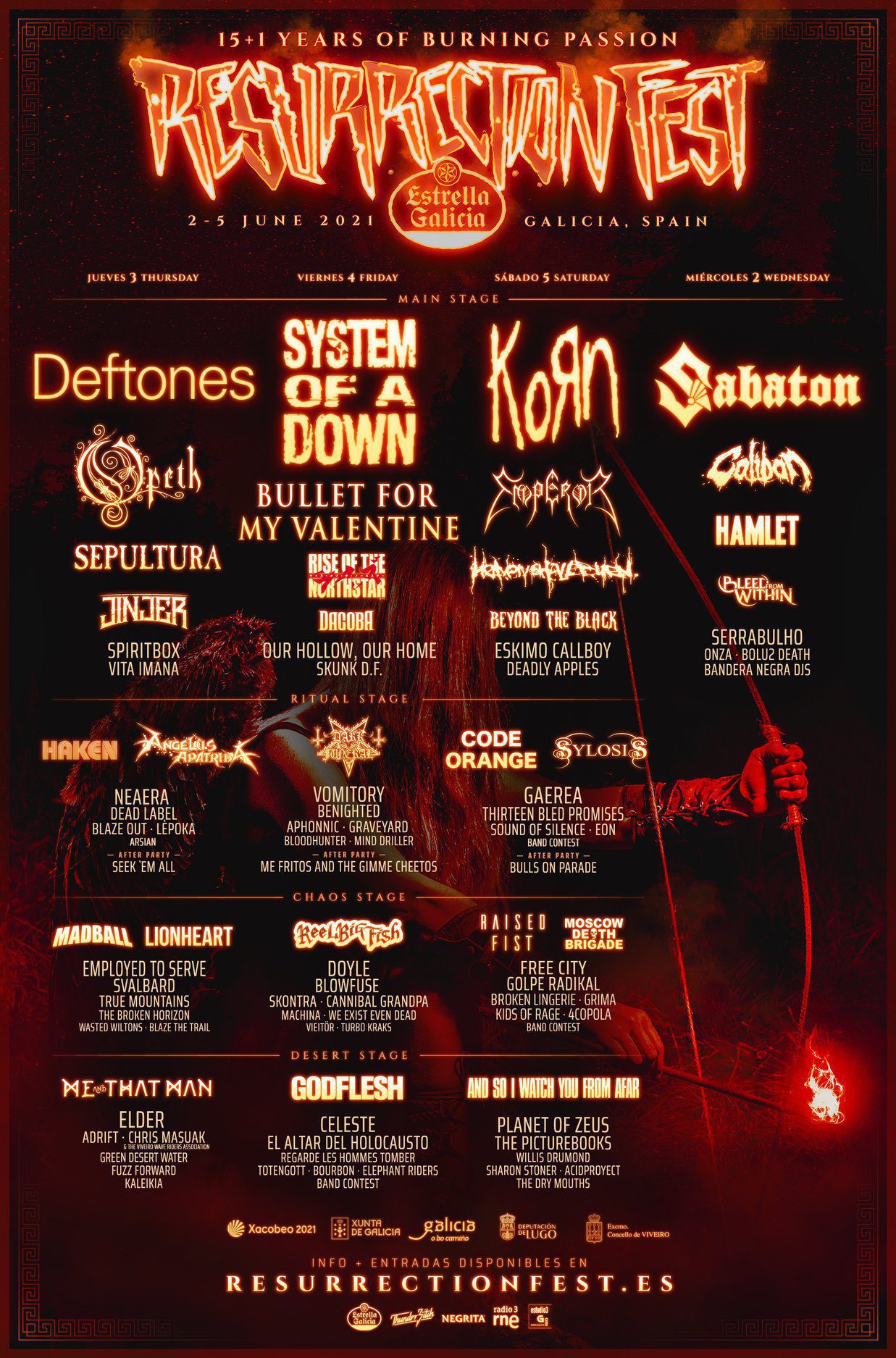 RESURRECTION FEST: Anuncia cartaz completo para a edição de 2021 • LOUD!